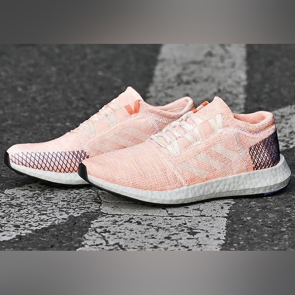 adidas | Shoes | Adidas Pure Boost Go Peach And Blue Sneakers | Poshmark